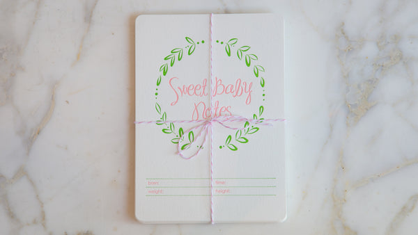 SWEET BABY NOTES – Bungalow36 Design & Letterpress
